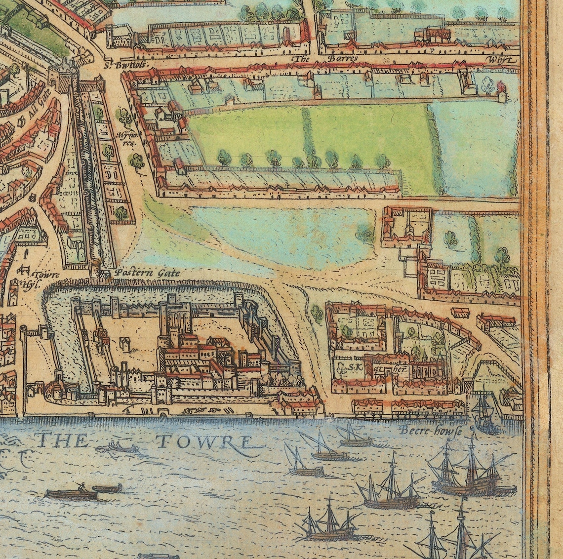 The Oldest Map of London 1559 City of London Westminster - Etsy UK