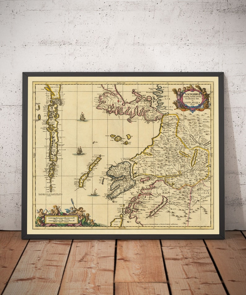 Old Map of Inner & Outer Hebrides, Mull and Skye, 1690 - Lochaber, Uist ...