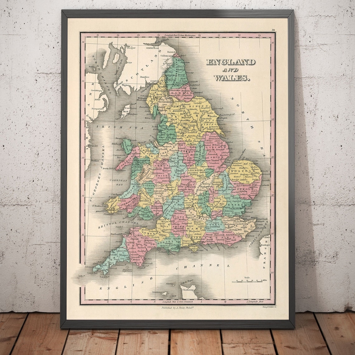 Old Map of Counties in England & Wales, 1827 - Historic County Map ...