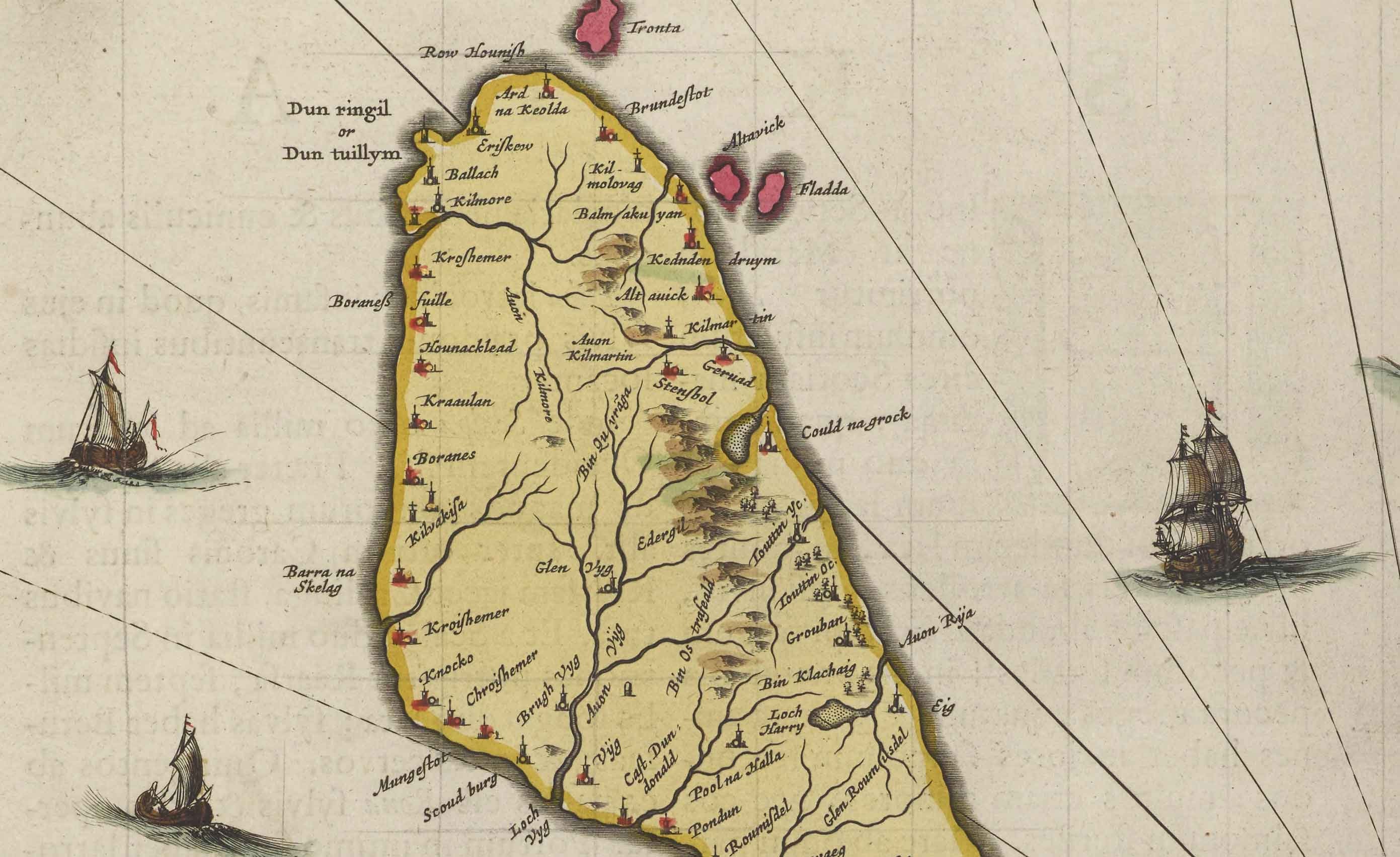Old Map of the Isle of Skye in 1665 by Joan Blaeu - Portree, Raasay ...