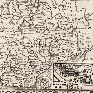 Old Map of Wales, Cymru by John Speed, 1611 - Cities, Towns, Counties ...