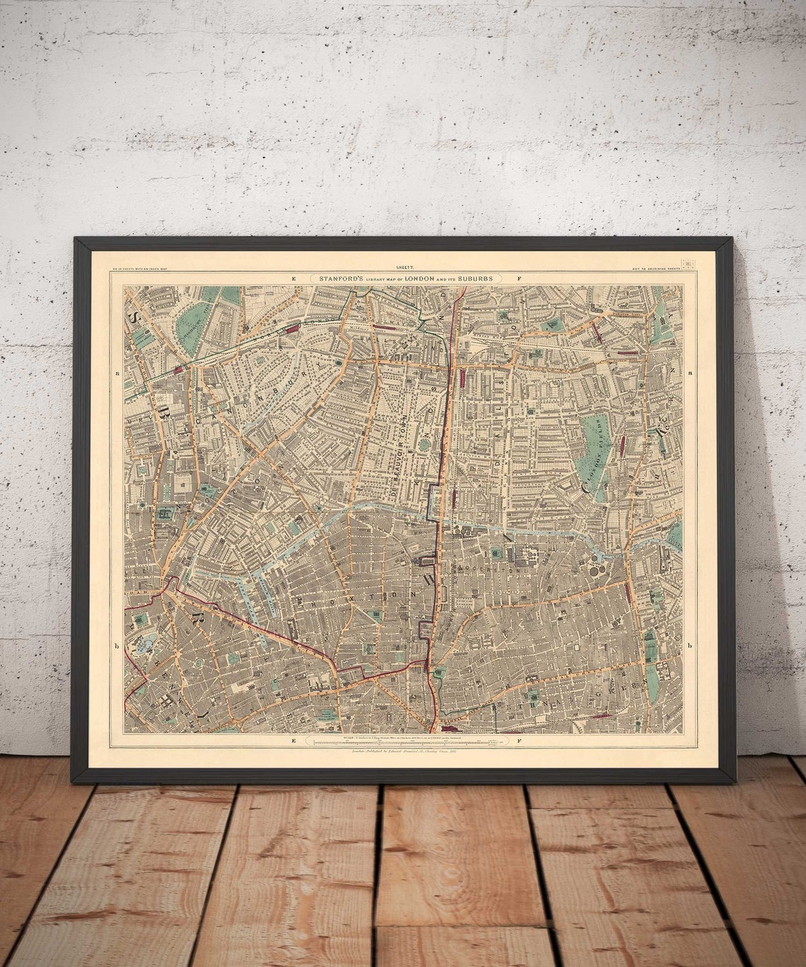 Old Map of East London, 1891- Hoxton, Haggerston, Dalston, Hackney ...