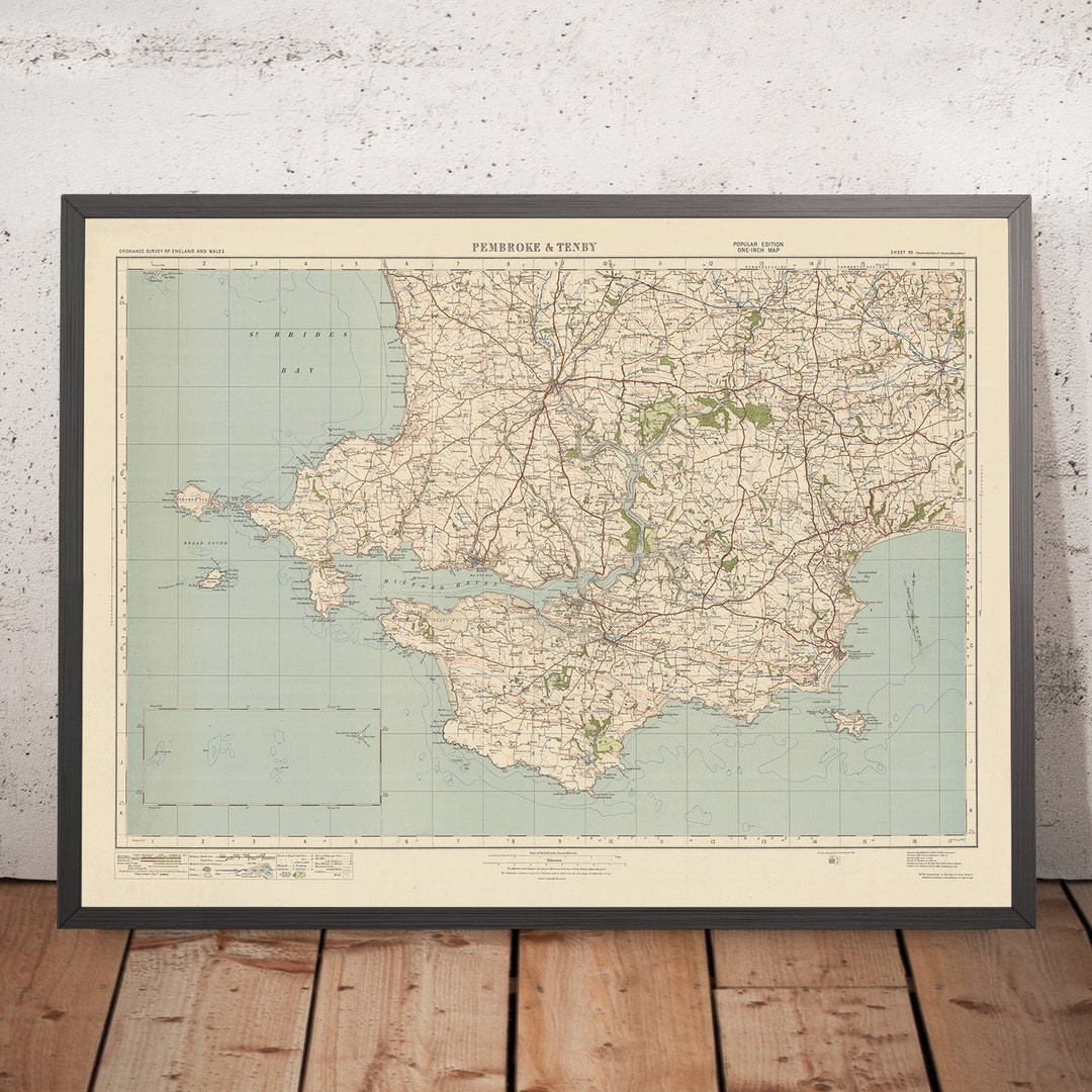Old Ordnance Survey Map, Sheet 99 - Pembroke & Tenby, 1925: Neyland ...