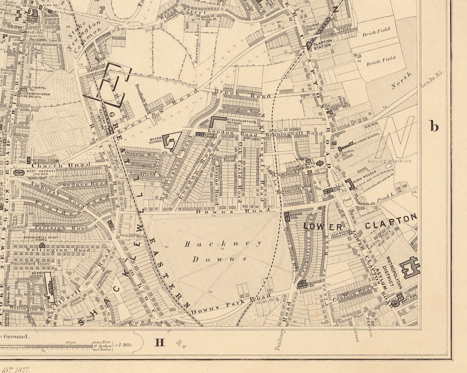 Old Map of North London, 1862 - Finsbury Park, Hackney Downs, Stoke ...