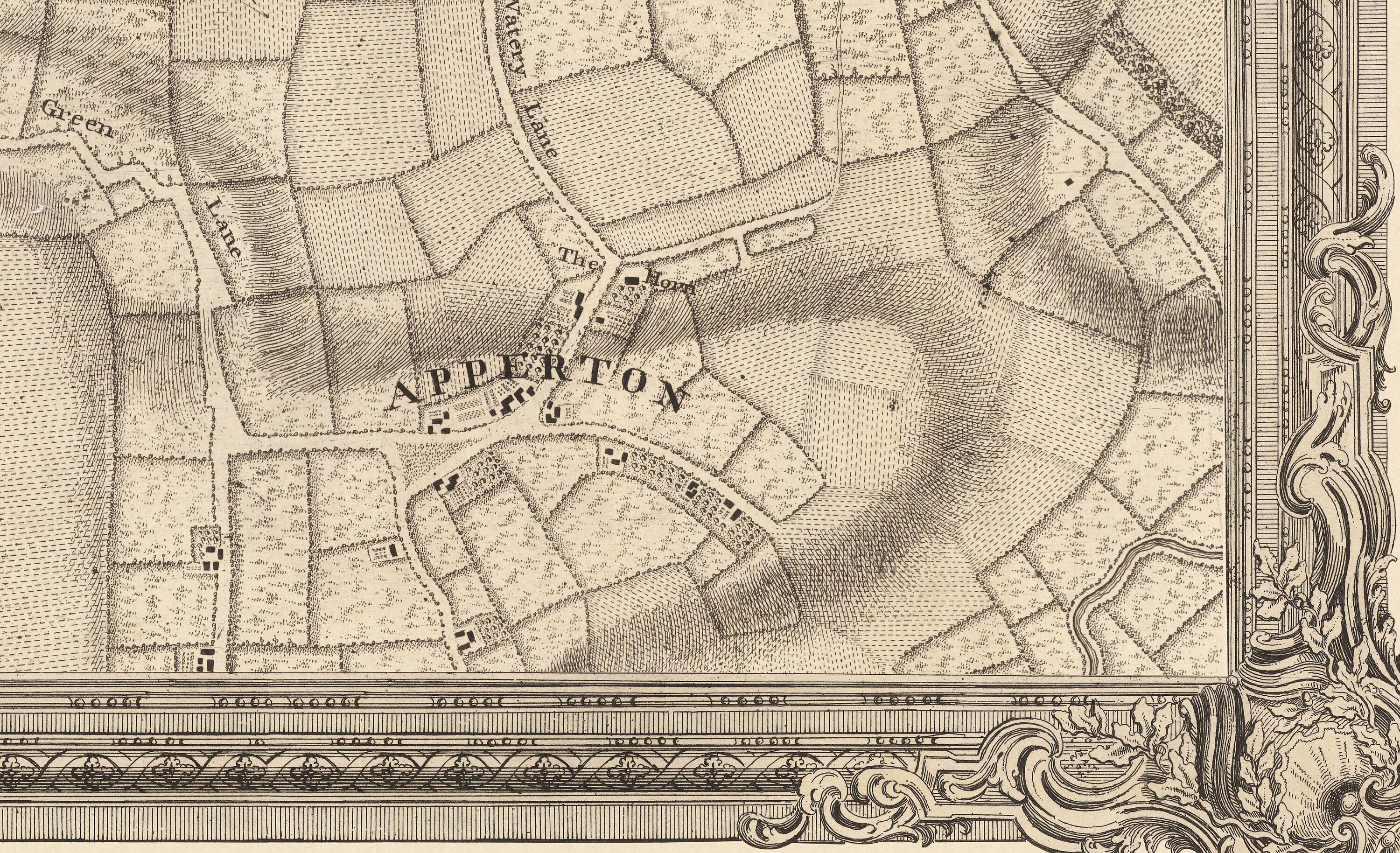Old Map of North West London in 1746 by John Rocque - Wembley, Preston ...
