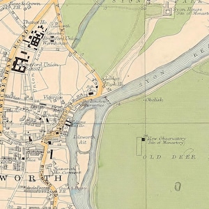 Old Map of West London, 1900: Brentford, Richmond, Kew Gardens ...