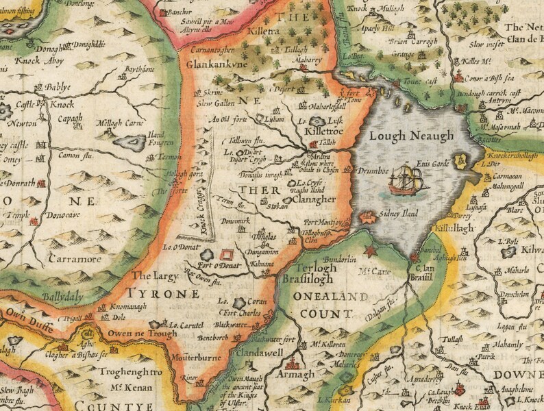 Old Map of Ulster Northern Ireland in 1611 by Speed | Etsy