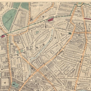 Old Map of East London, 1891- Hoxton, Haggerston, Dalston, Hackney ...