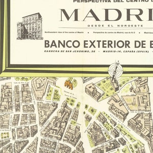 Old Map of Madrid, 1966 by Hernández - Royal Palace, Teatro Real, Museo ...