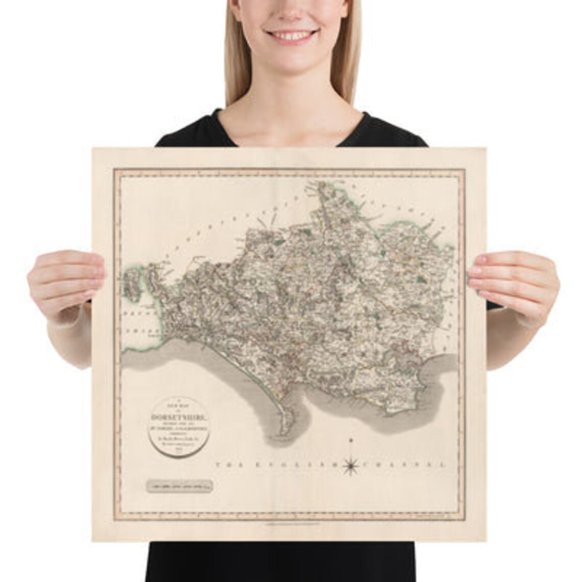 Old Map of Dorset in 1806 by John Cary - Dorchester, Poole, Weymouth ...