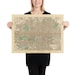 Big Old Map of London by Bacon, 1890 Rare Folding Wall Chart of ...