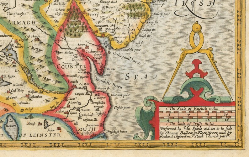 Old Map of Ulster Northern Ireland in 1611 by Speed - Etsy Ireland