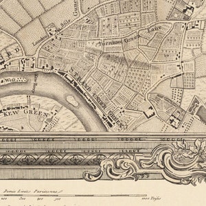Old Map of West London in 1746 by John Rocque - Brentford, Ealing ...
