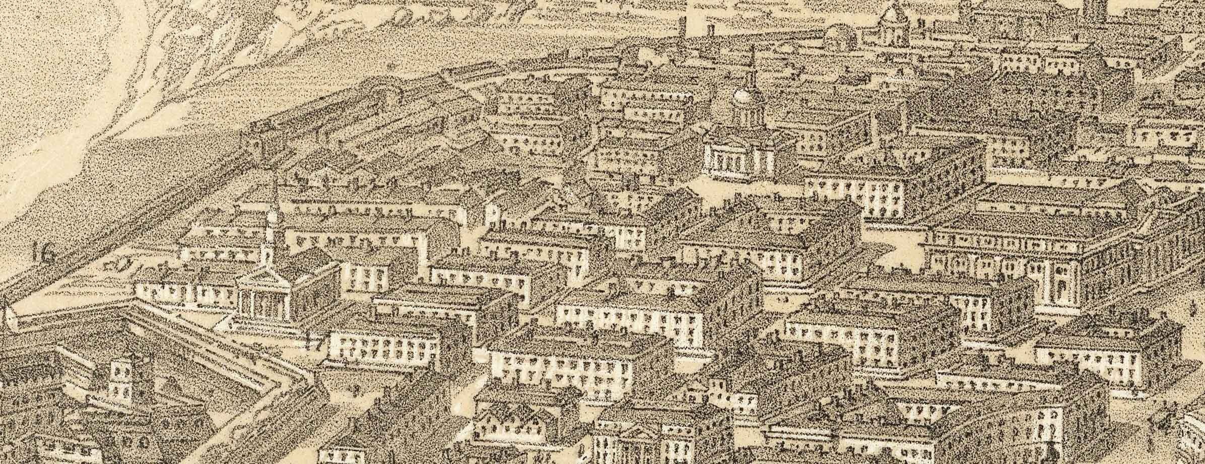 Old Map of Odessa, Ukraine, 1855 - Black Sea Harbour Town - Forts ...