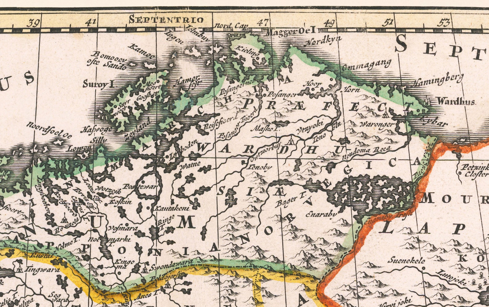 Old Map of Scandinavia, 1720 - Nordic, Baltic, Denmark, Sweden, Finland ...