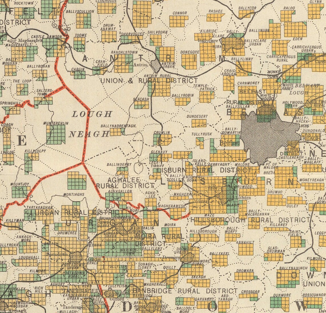 Old Map of Northern Ireland Ulster in 1923 Irish Free - Etsy UK