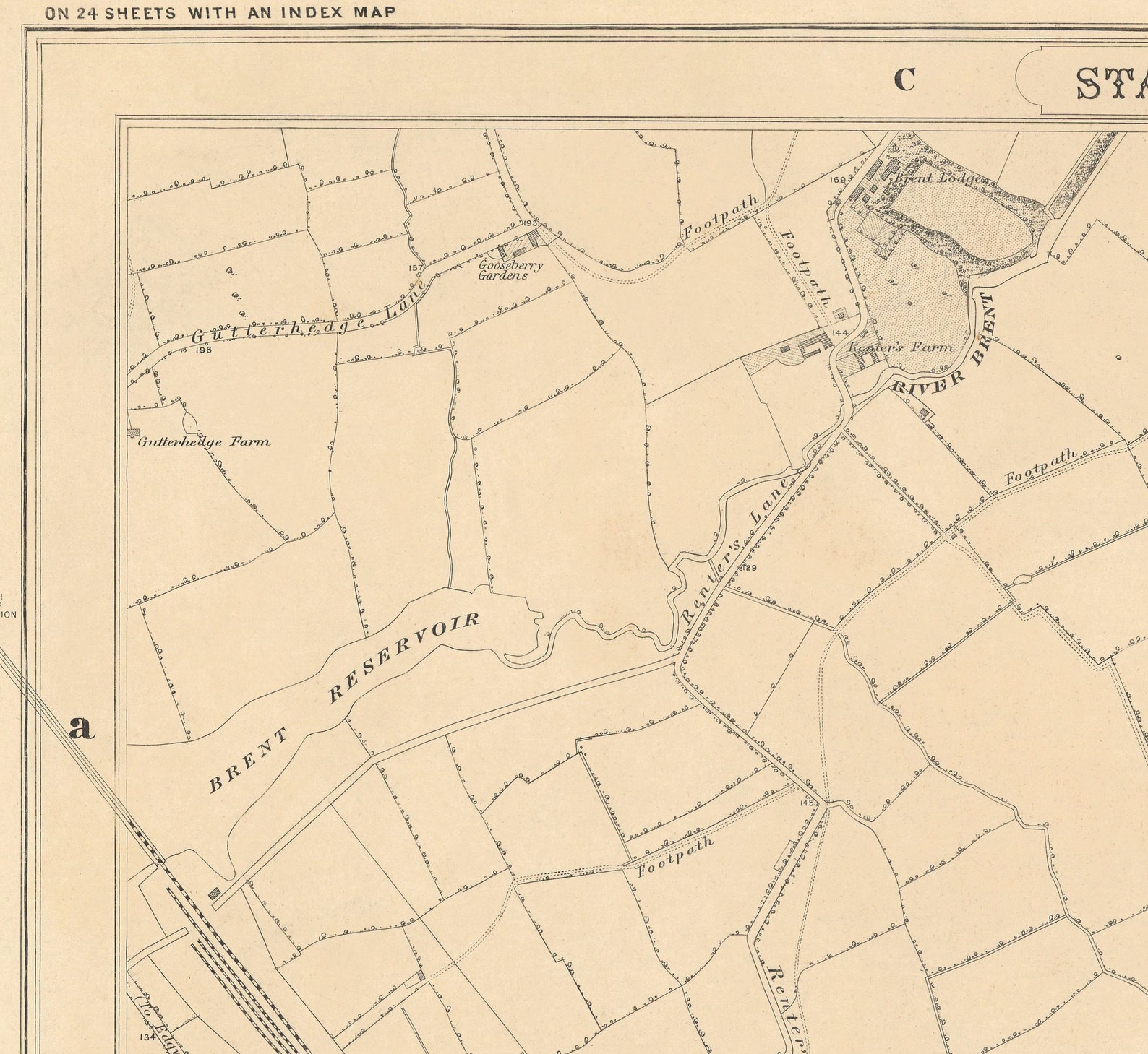 Old Map of North London 1862, Stanford - Hampstead, Cricklewood ...
