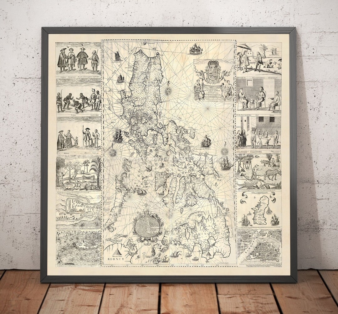 Old Map of the Philippines in 1734 by Pedro Murillo Velarde - Luzon ...