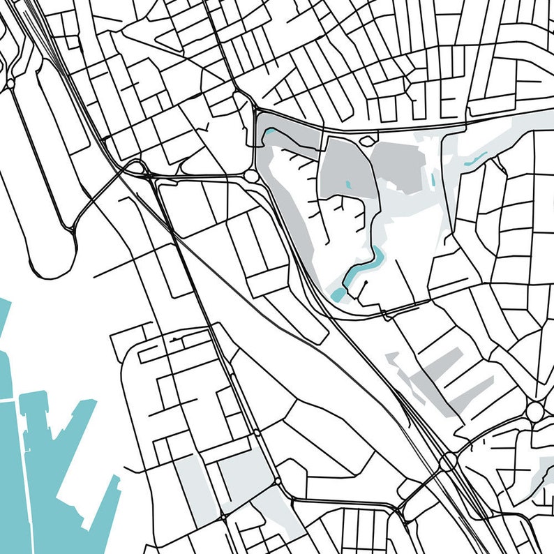 Modern City Map of Helsingborg, Sweden: Centrum, Ramlösa, Helsingborg ...
