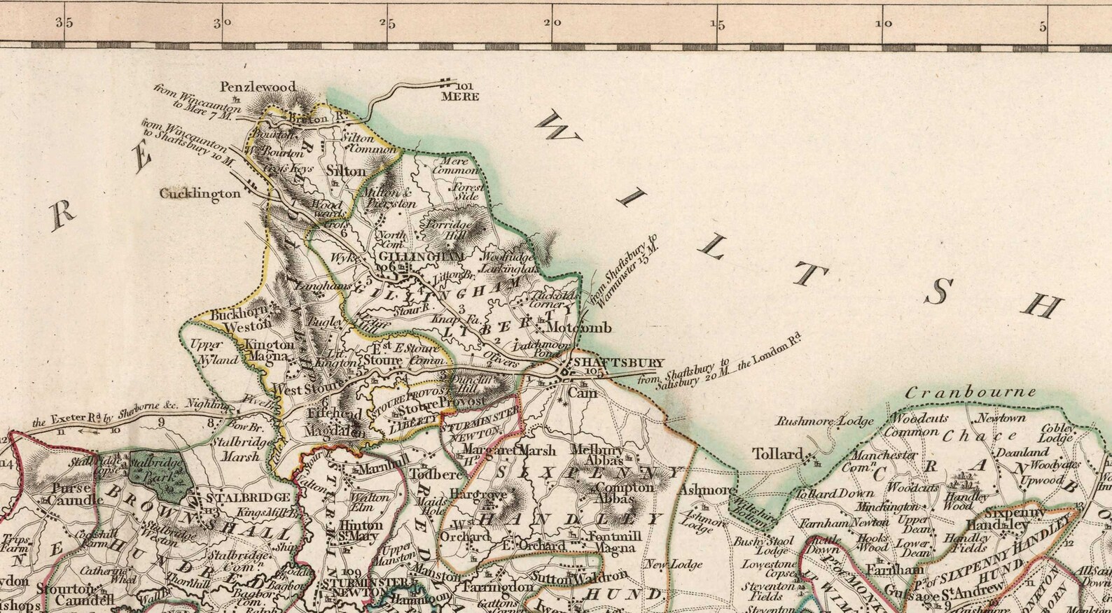 Old Map of Dorset in 1806 by John Cary - Dorchester, Poole, Weymouth ...
