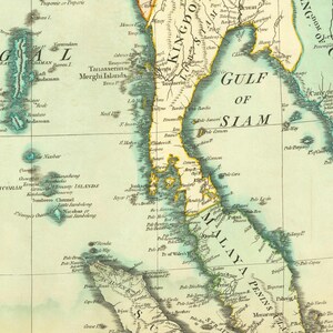Old Map of the East Indies, 1794 - India, Hindustan, China, Vietnam ...