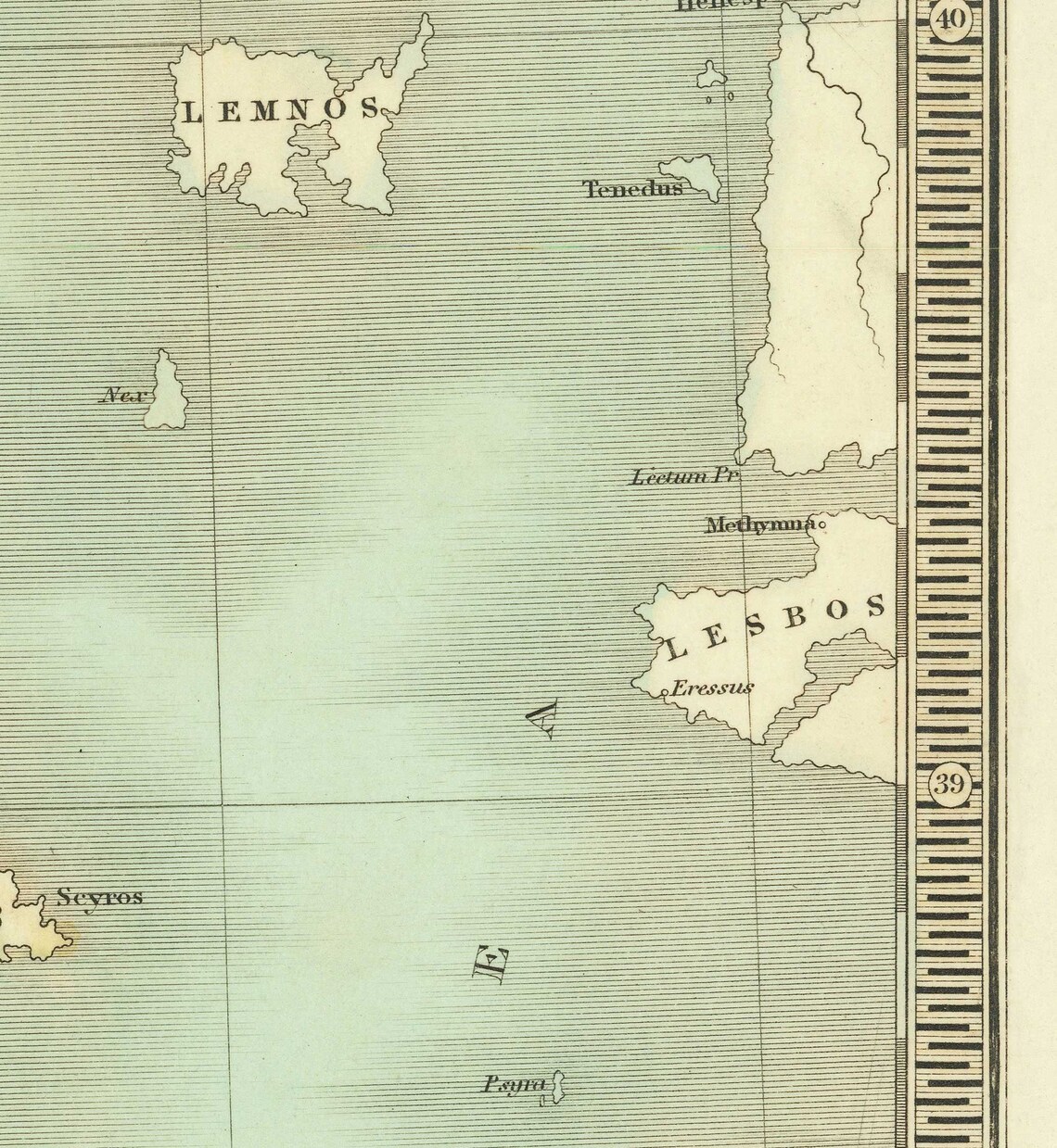 Old Map of Ancient Greece 1834 Chart by Teesdale Crete - Etsy UK