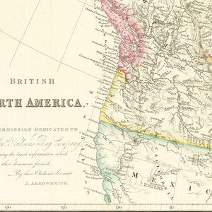 Old Map of Canada, 1840 by Arrowsmith - USA, Russian America, Upper ...