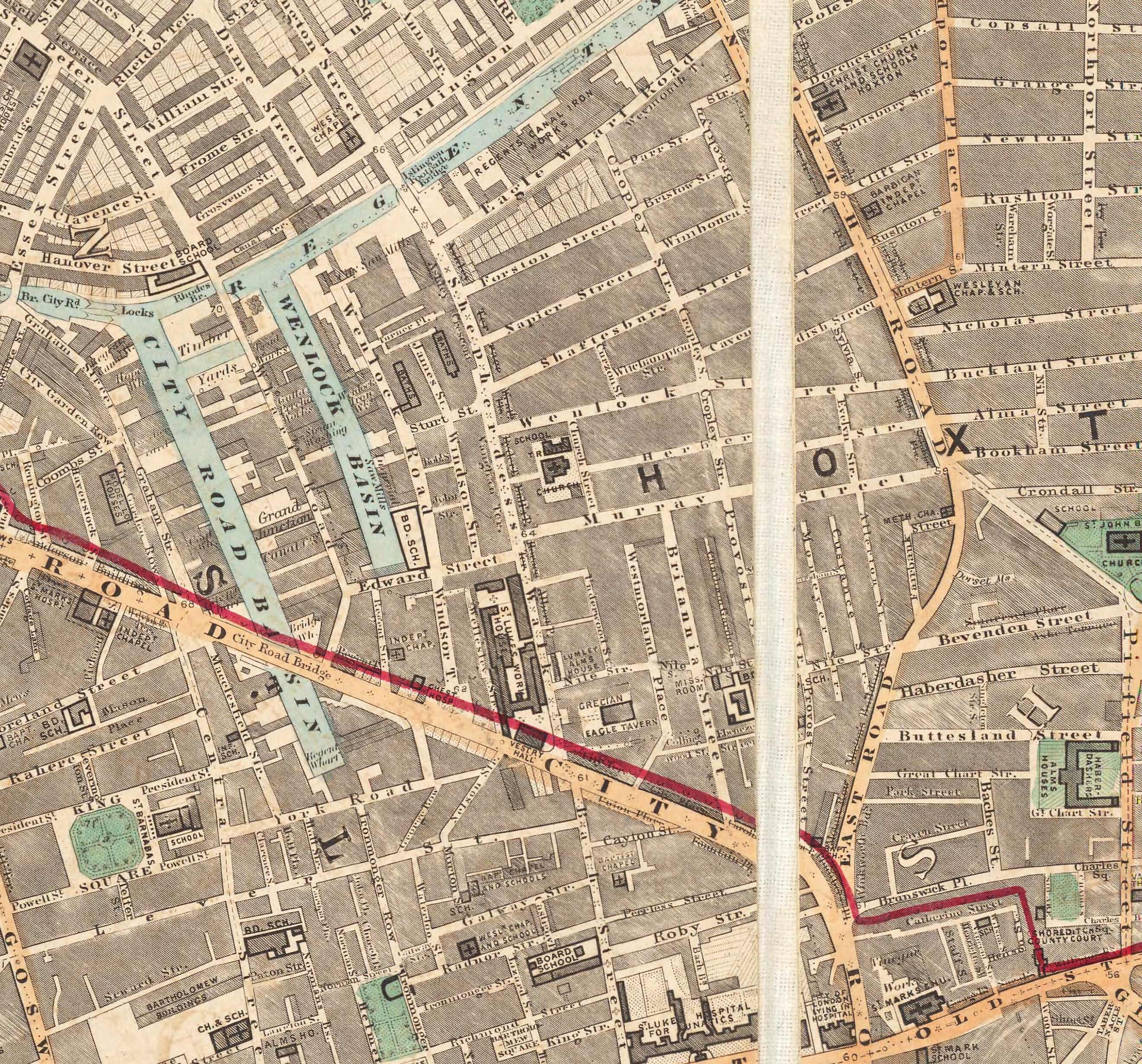Old Map of East London 1891 Hoxton Haggerston Dalston | Etsy