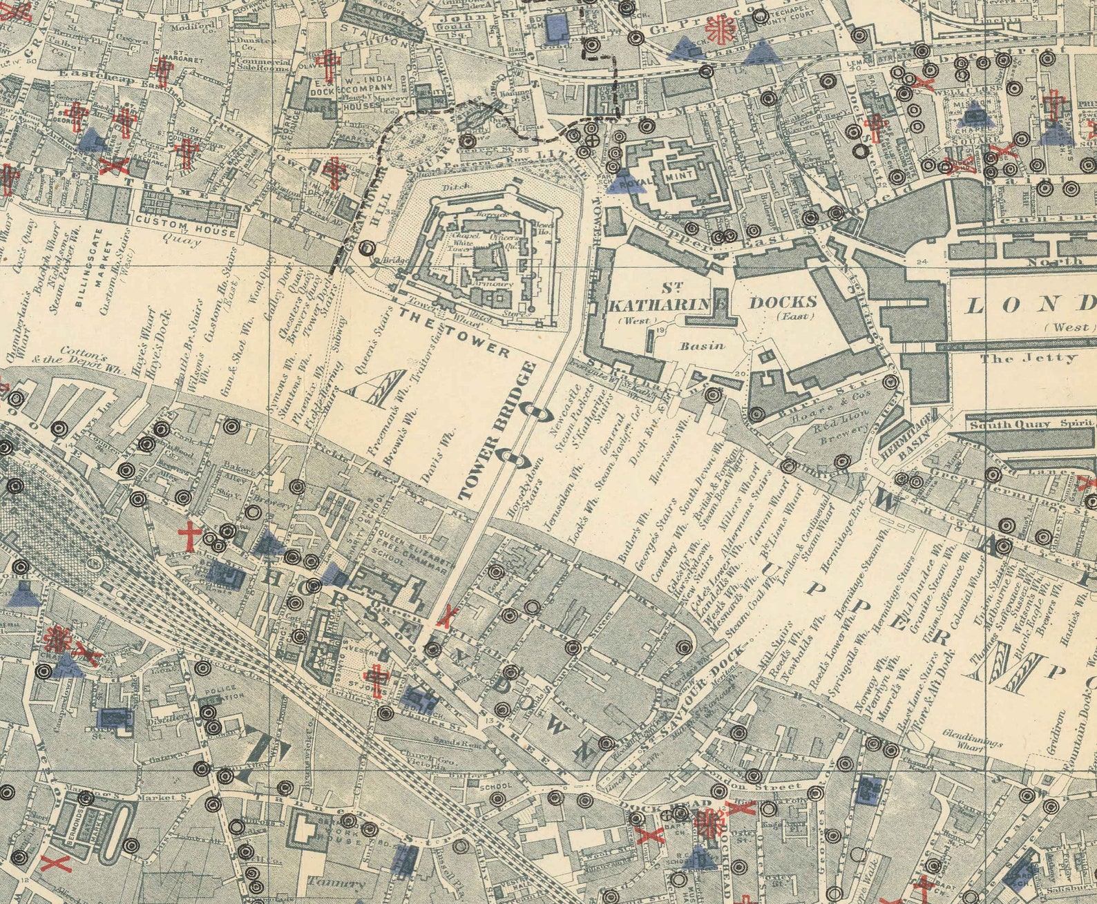 Old Map of London's Churches Pubs and Schools in 1903 by - Etsy UK