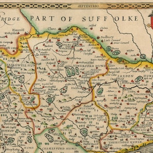 Old Map of Essex in 1611 by John Speed - Southend, Colchester ...