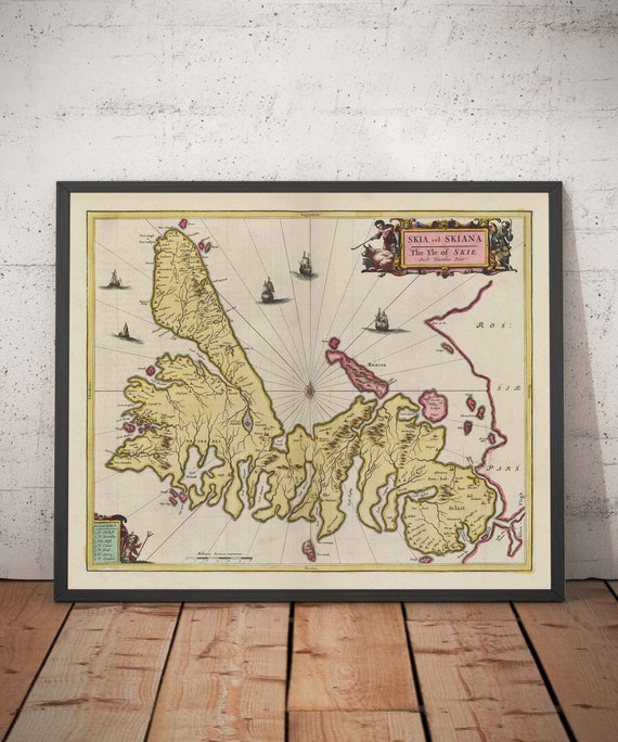 Old Map of the Isle of Skye in 1665 by Joan Blaeu Portree - Etsy UK