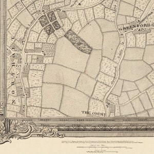 Old Map of North West London in 1746 by John Rocque - Wembley, Preston ...