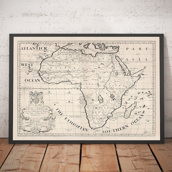 1700 Map of Africa - Etsy