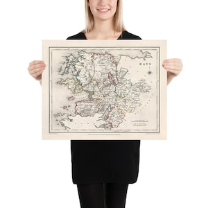 Old Map of County Mayo by Samuel Lewis, 1844: Westport, Ballina ...