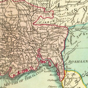 Old Map of the East Indies, 1794 - India, Hindustan, China, Vietnam ...