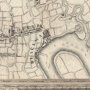 Old Map of East London in 1746 by John Rocque - Stratford, Eastham ...