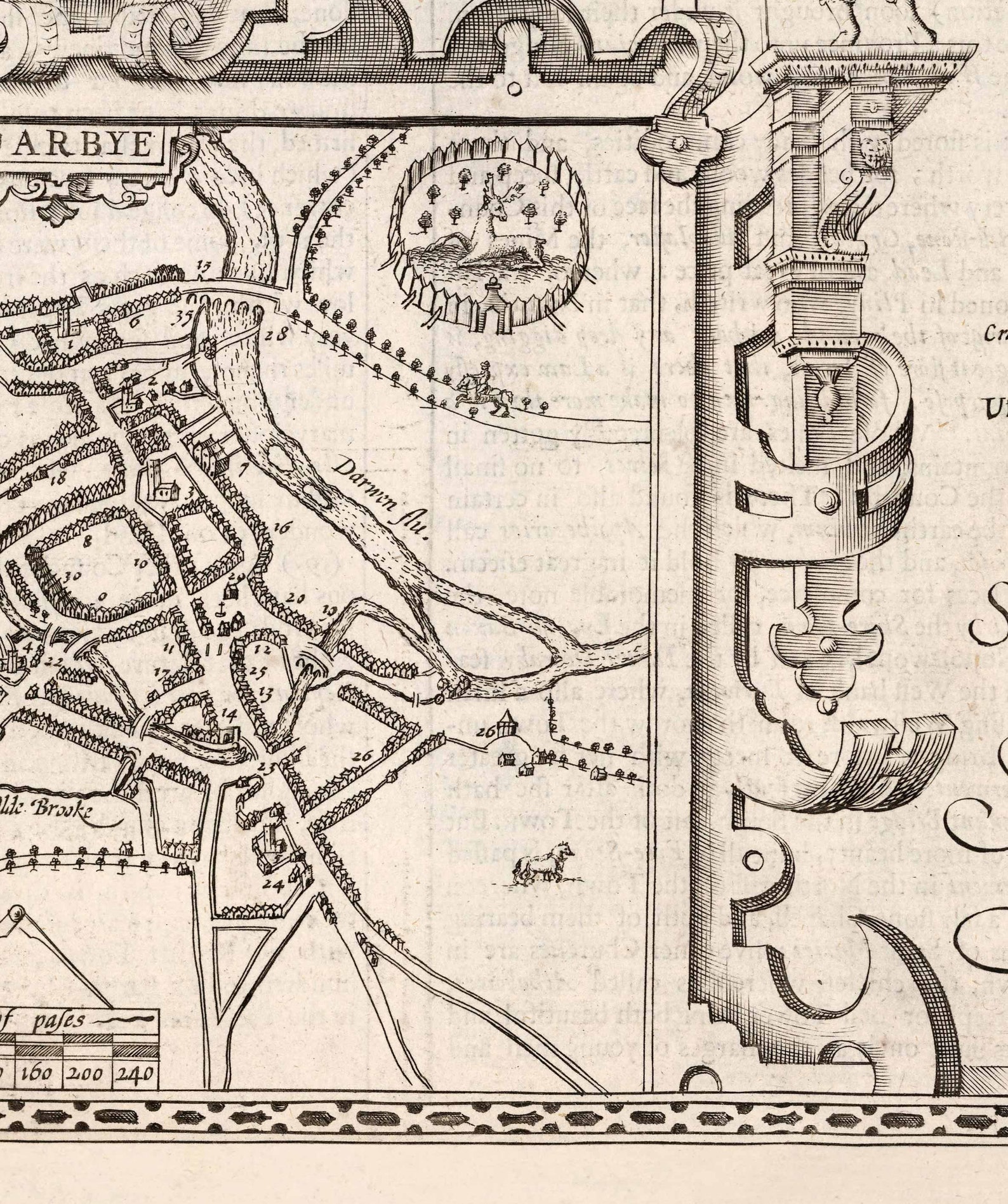 Old Map of Derbyshire 1611 by John Speed Derby - Etsy UK