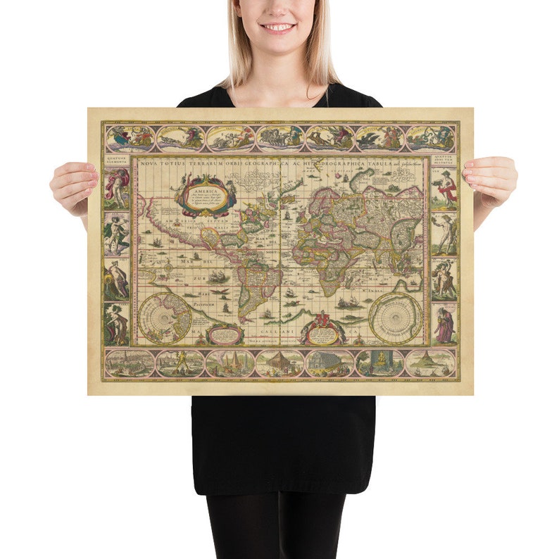 Old World Map 1635 by Willem Blaeu Rare Masterpiece Atlas - Etsy UK