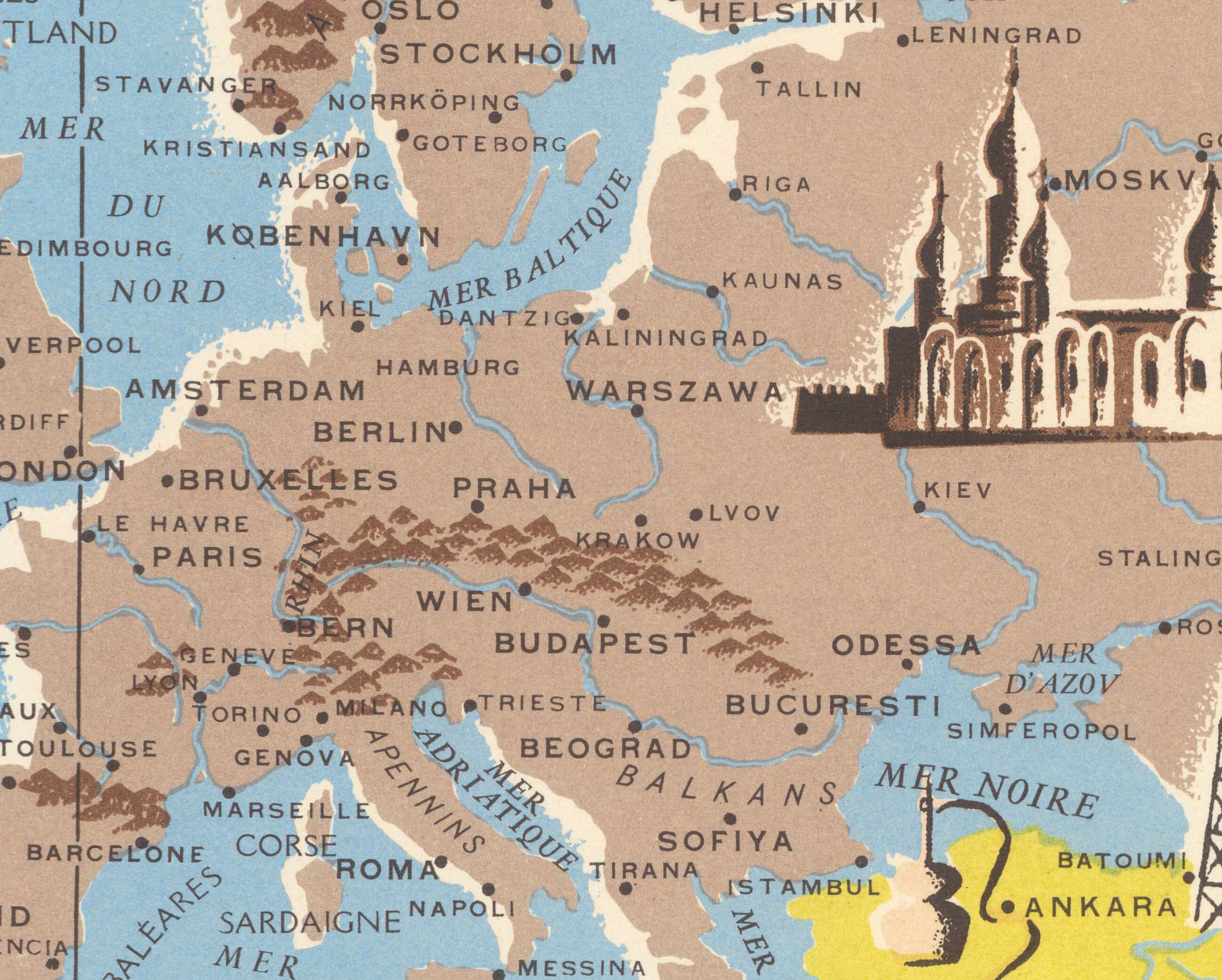 Old French World Map 1956 Carte Du Monde Atlas by Blondel - Etsy