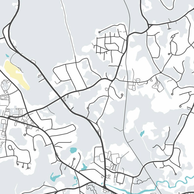 Modern City Map of Marshfield, MA: Brant Rock Beach, Daniel Webster ...