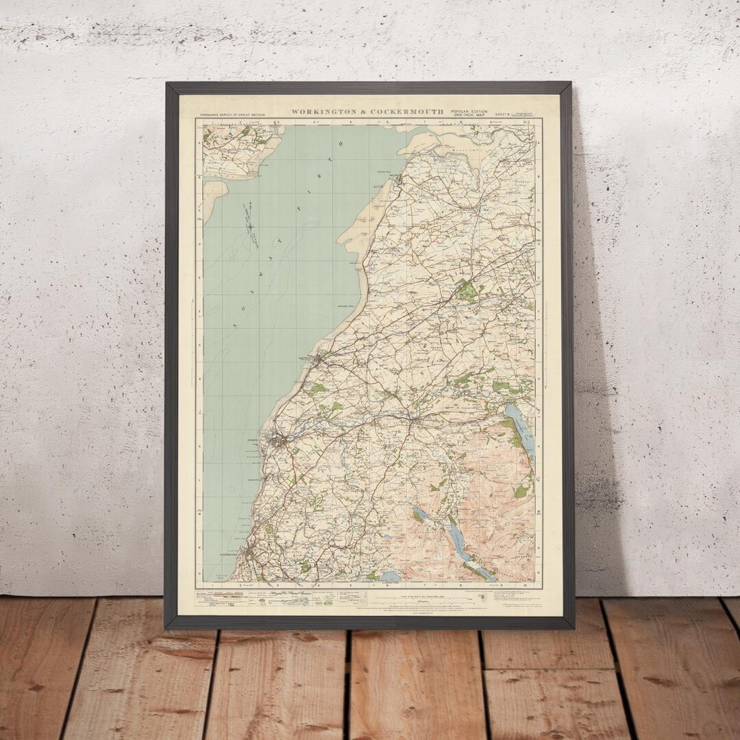 Old Ordnance Survey Map, Sheet 8 - Workington & Cockermouth, 1925 ...