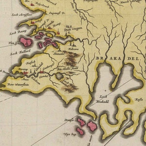 Old Map of the Isle of Skye in 1665 by Joan Blaeu - Portree, Raasay ...