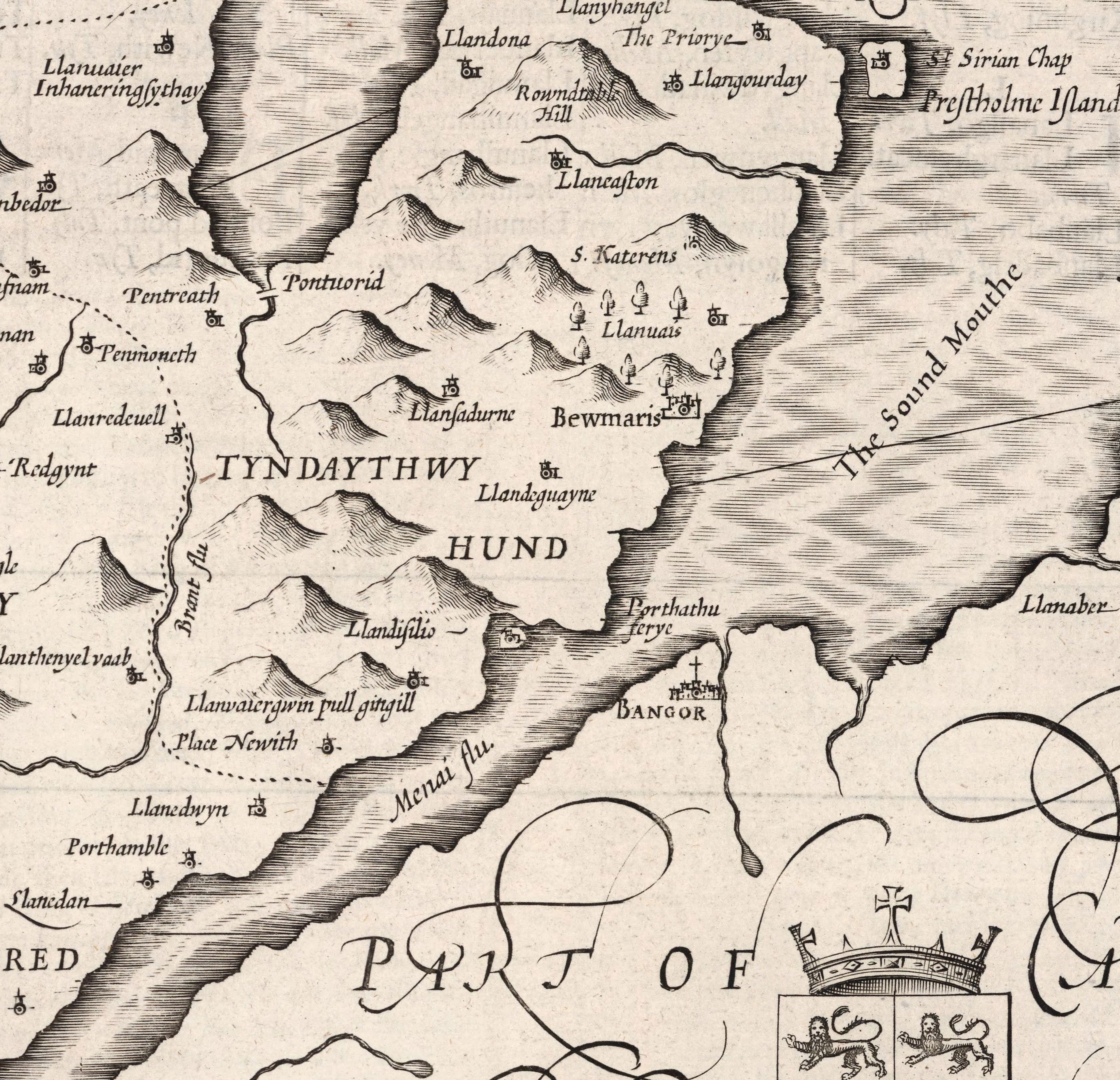 Old Map of Anglesey Wales, 1611 by John Speed - Holyhead ...