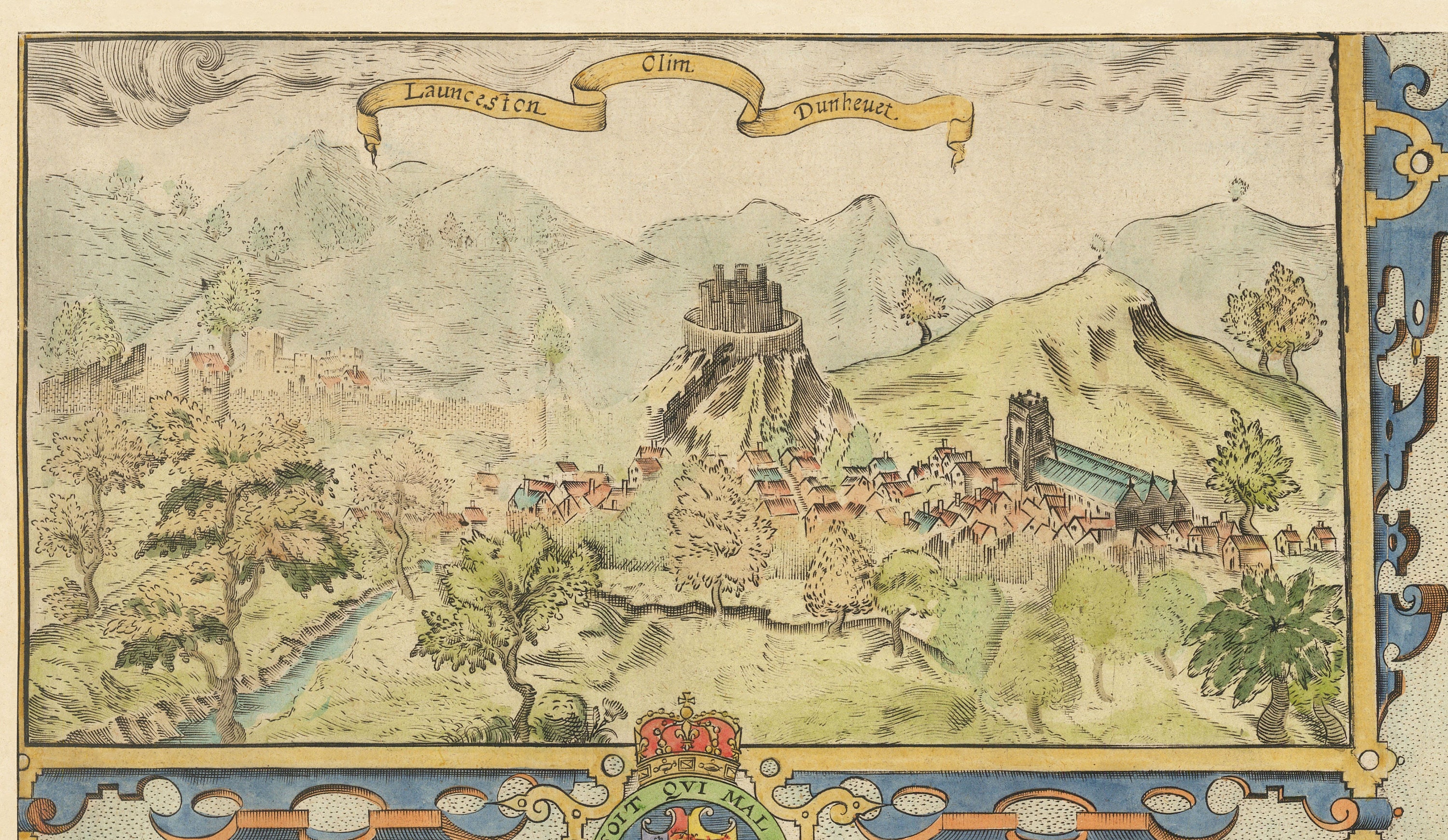 Old Map of Cornwall in 1576 by Saxton Penzance St Ives - Etsy