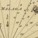 Old Bay of Malaga Nautical Chart by Heather, 1802: Fortified Town, Cape ...