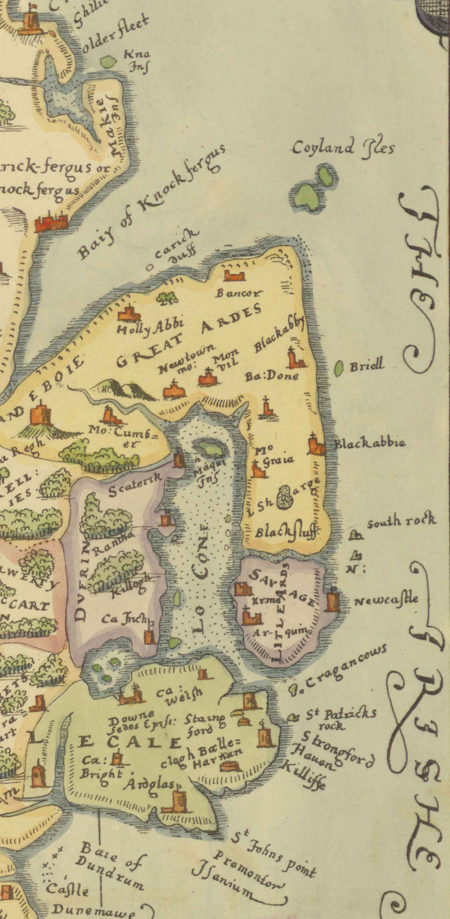 Old Map of Ulster, Northern Ireland, 1609 - Richard Bartlett, Derry ...