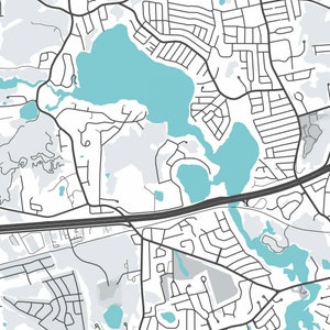 Modern City Map of Dennis, MA: Dennis Village, East Dennis, Dennis Port ...