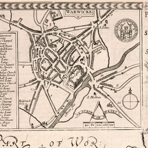 Old Map of Warwickshire in 1611 by John Speed - Birmingham, Coventry ...