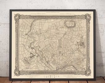 1930s VINTAGE LONDON MAP West London Chiswick Acton - Etsy