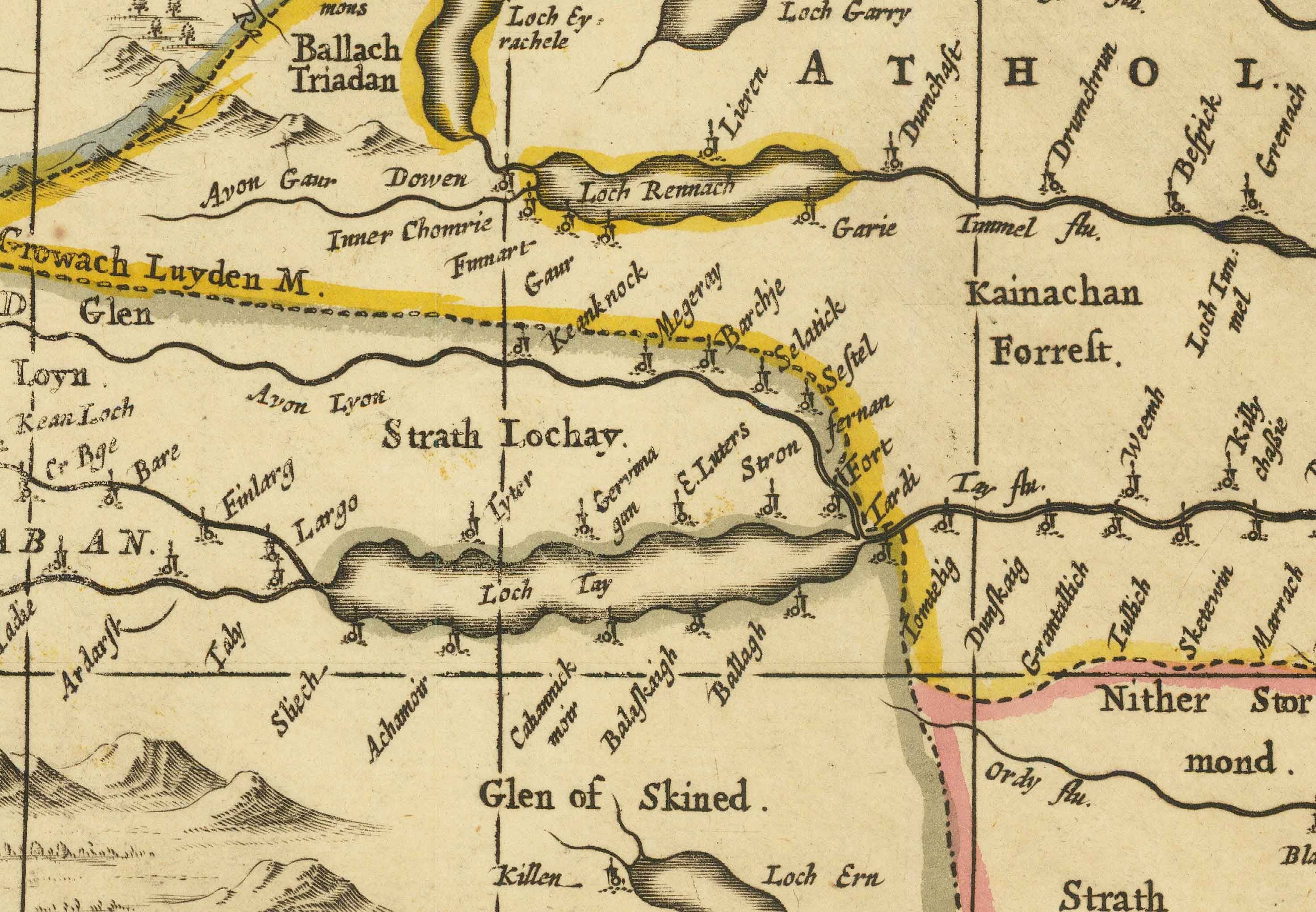 Old Map of Aberdeen, Inverness, Moray & Angus, 1690 - Dundee, Perth ...
